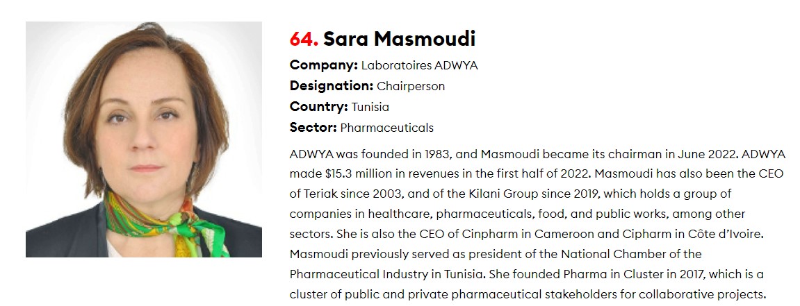 Forbes : Deux Tunisiennes dans le top 100 des « Healthcare Leaders 2023