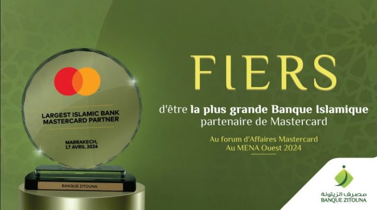 Banque Zitouna, sacrée « The Largest Islamic Bank Mastercard Partner